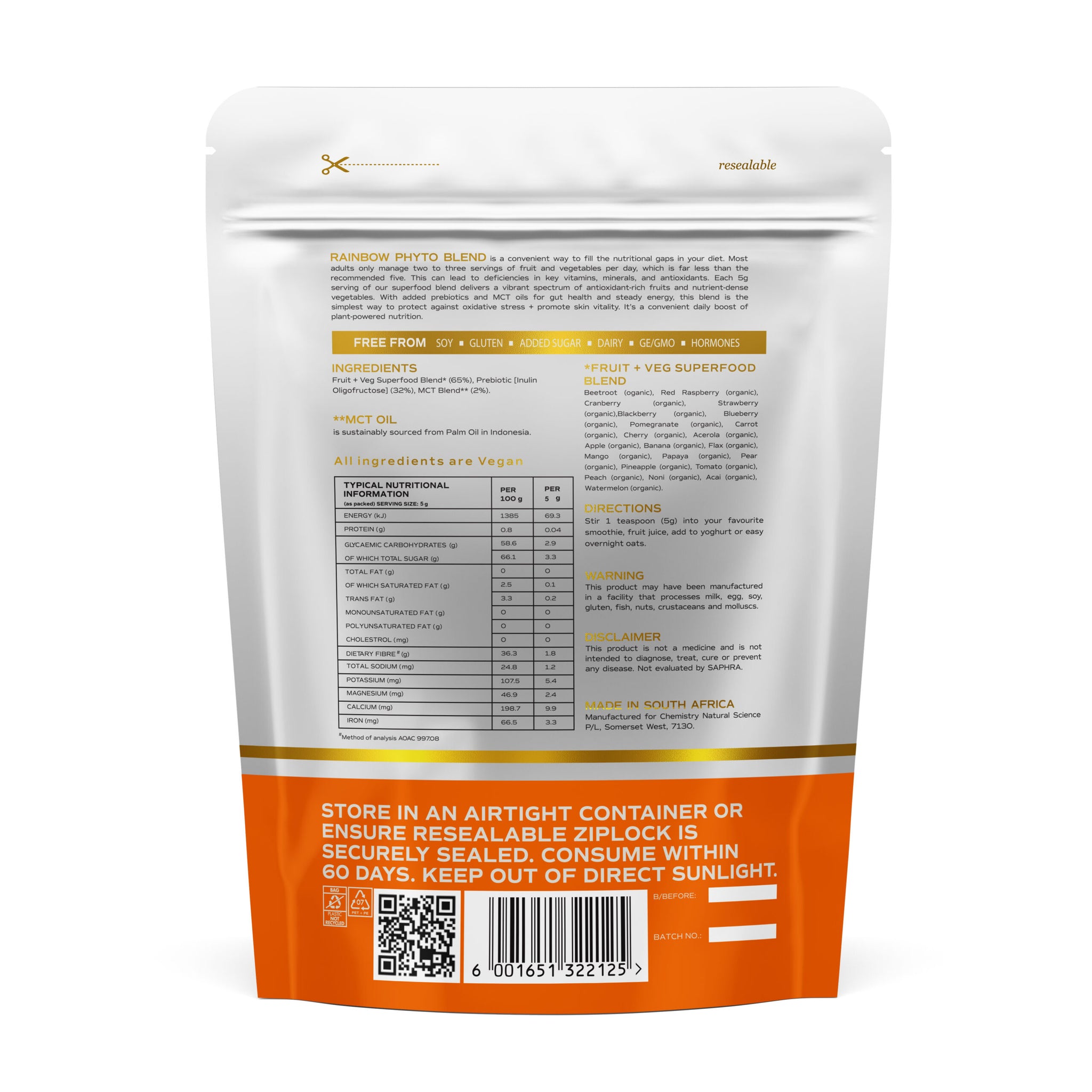 Organic Fruit + Veg Superfood - 22 Organic Fruits & Vegetables + MCT | CNS